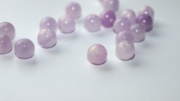 A02レジン製流動光沢.ゴールドメッキスターダストキャッツアイ風丸ビーズ – DIYsusu